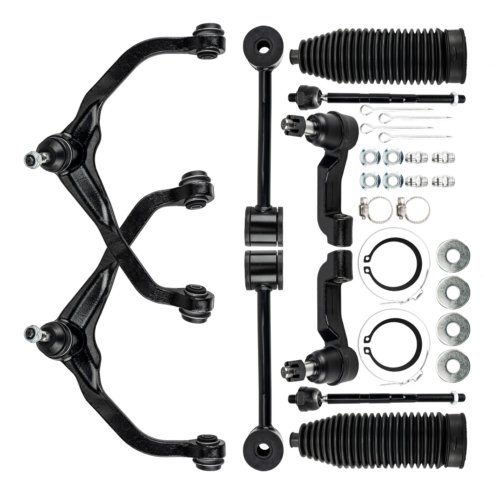 Front Upper Control Arms Tie Rods Suspension Kit for 2008-11 Dodge Jeep ...