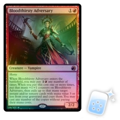 FOIL BLOODTHIRSTY ADVERSARY Innistrad: Midnight Hunt MID Magic MTG MINT ...