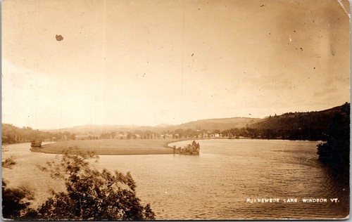RPPC Runnemede Lake Windsor VT 1912 Real Photo Postcard D22 | eBay