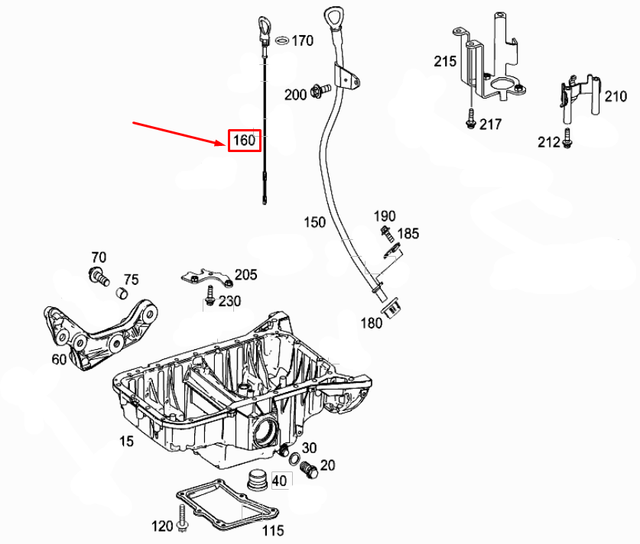 MERCEDES-BENZ E W213 Engine Oil Dip Stick A2760103206 GENUINE for sale ...