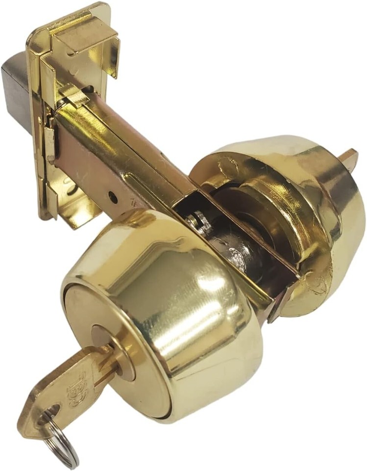Snap-in Deadbolt Lock with Concealed Screws -Double Cylinder Key Both ...