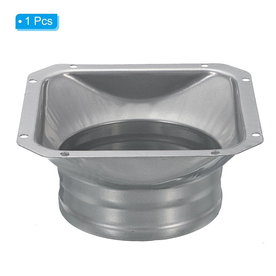 4 Inch Duct Connector Flange Metal Straight Pipe Flange Square to Round ...