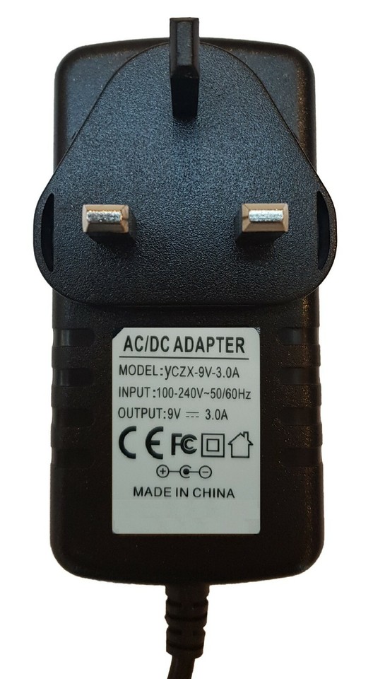 LINE 6 HELIX HX STOMP MULTI EFFECTS PEDAL 9V 3A POWER SUPPLY ADAPTER UK ...
