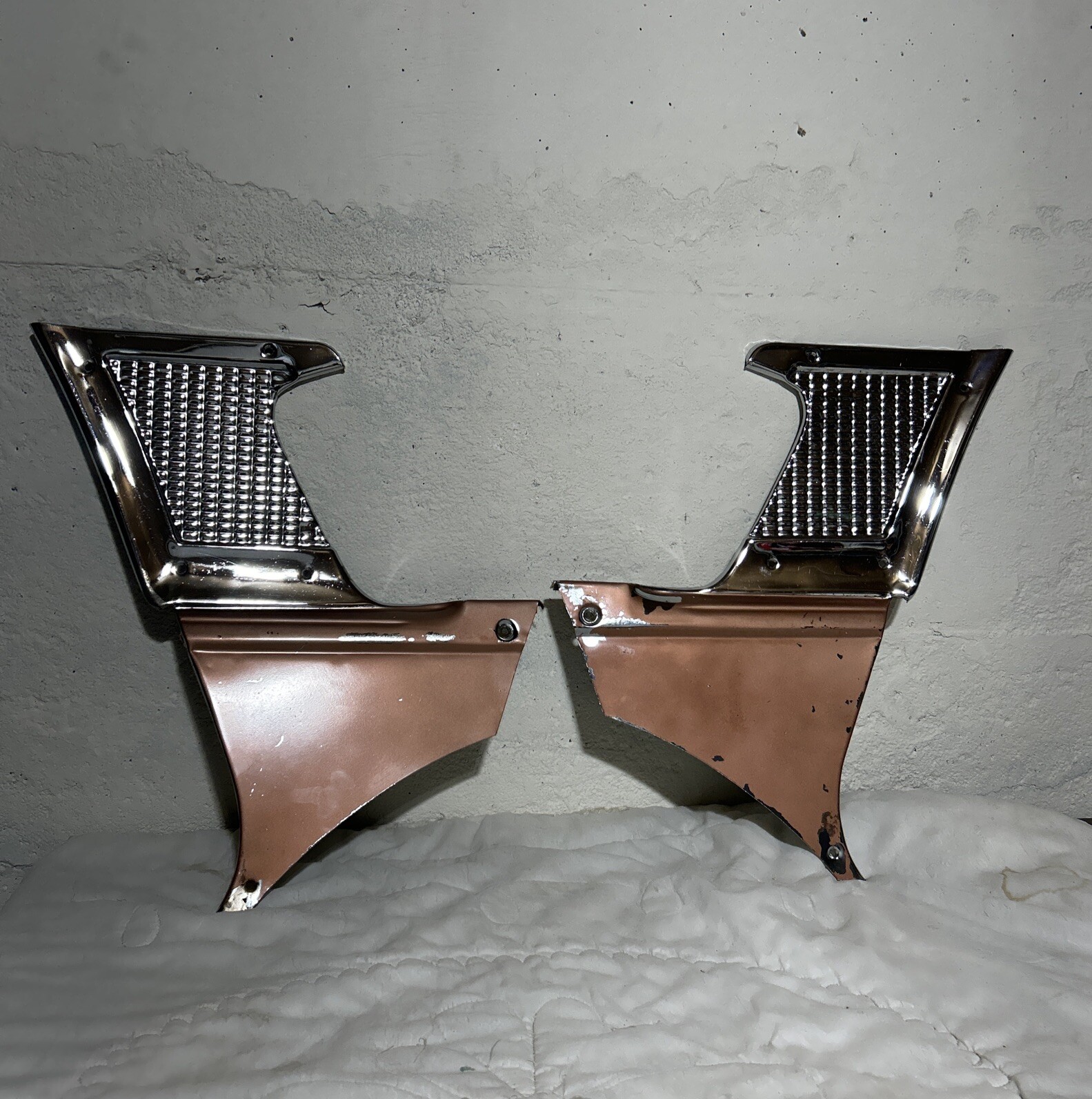 1958 Edsel Citation 4 Door Rear Back Seat Window Side Pillar Chrome ...