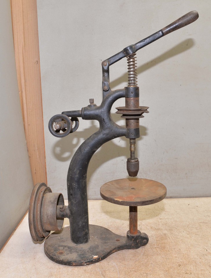 Antique watch maker drill press bench top gunsmith jewelers collectible ...