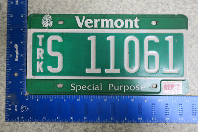 Vermont Special Purpose Truck License Plate Tag 1995 95 S 11061 | eBay