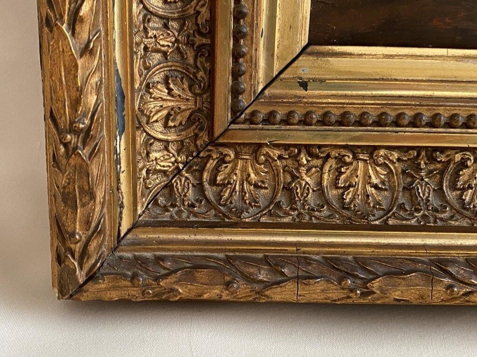 Antique oil on paper on panel painting by Jacob Jacobs (1812 - 1879 ...