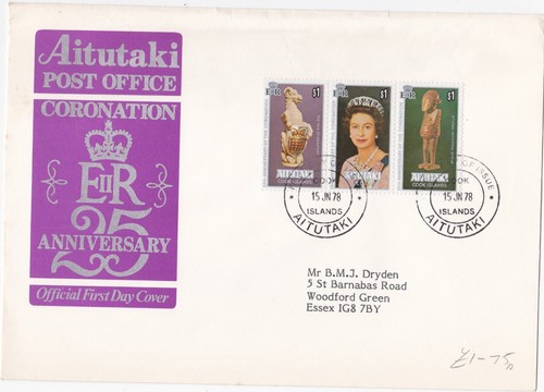 1978 Aitutaki FDC cover 25th Anniversary Coronation Elizabeth II | eBay UK