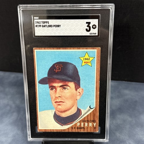 1962 Topps Gaylord Perry #199 HOF Rookie Card SGC 3 San Francisco ...