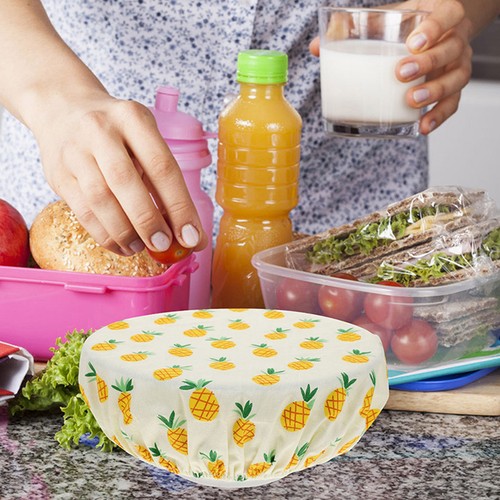 6 Pcs Elastic Reusable Fabric Bowl Covers Stretch Food Covers for ...