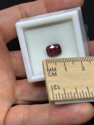 Faceted Fissure Filled Ruby Gemstone in JTV Gem Jar- Vintage Estate Find | eBay