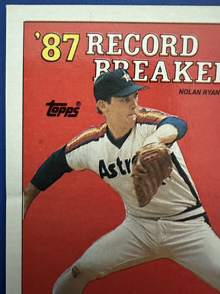 1988 Topps - Record Breakers Nolan Ryan #6 Misprint Rare | eBay