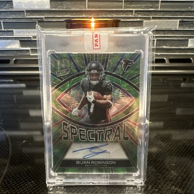 2023 Panini Spectra Rookie Patch Autograph Neon Green Prizm Bijan ...