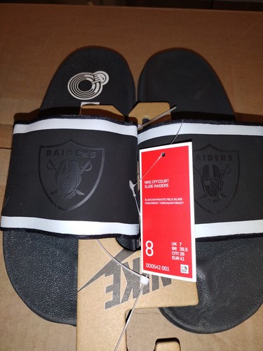 Nike Off Court NFL Raiders Slides MENS SIZE 8 NEW | eBay