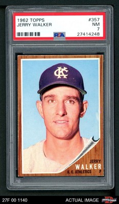 1962 Topps #357 Jerry Walker Athletics PSA 7 - NM | eBay