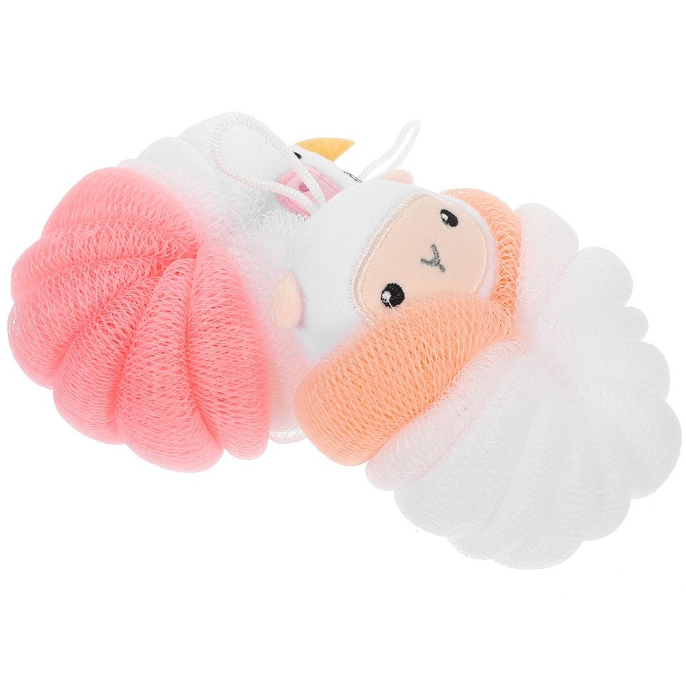 2pcs Cartoon Bath Balls Creative Animal Shape Body Scrubber Balls ...