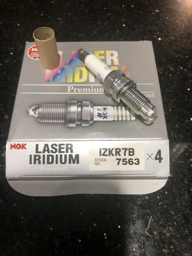 REAL GENUINE NEW NGK OEM+ Laser Iridium Spark Plugs 4-Pack 7563 IZKR7B ...