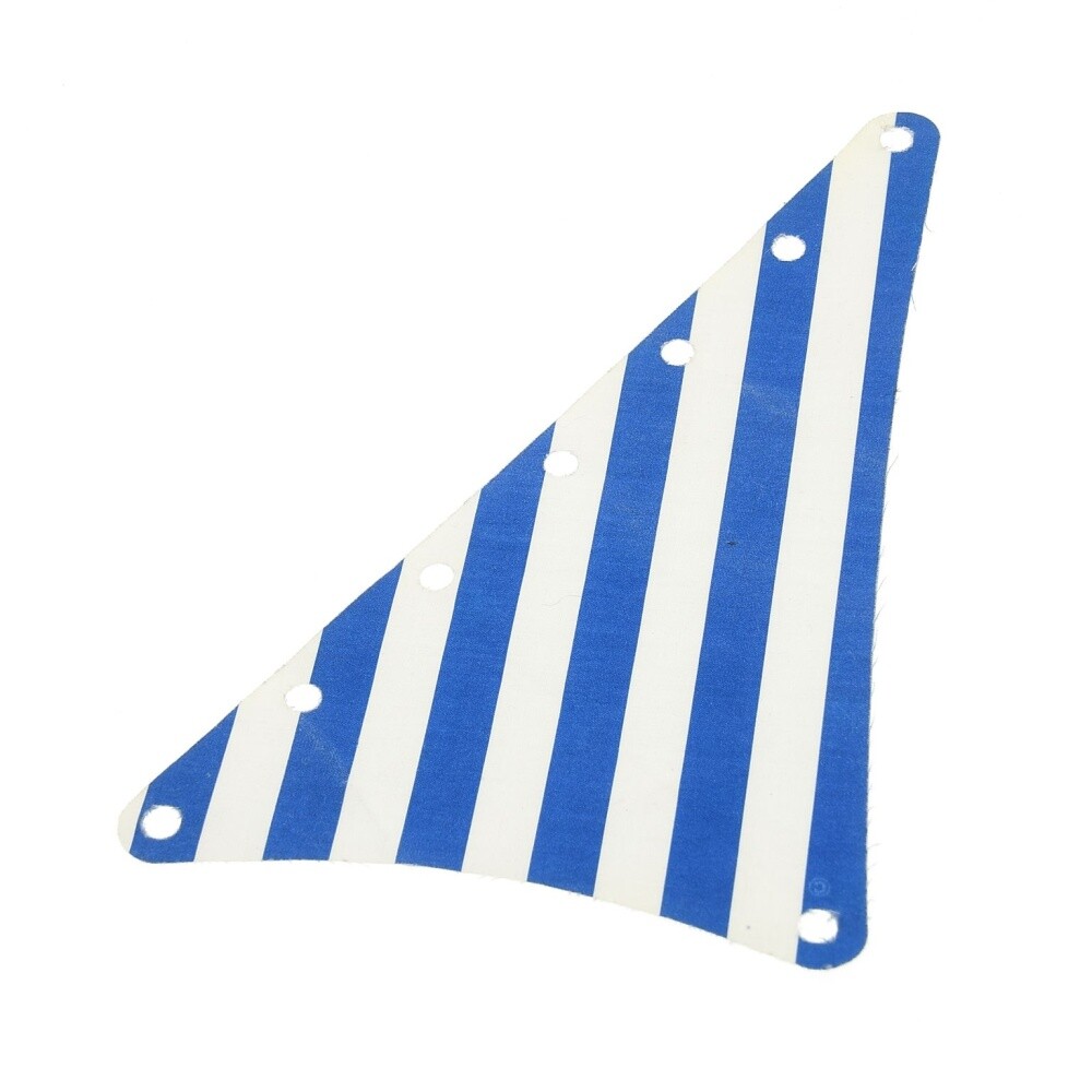 1x Lego Stoff Segel 14x22 blau weiß gestreift Schiff Dreieck Typ2 9681 ...