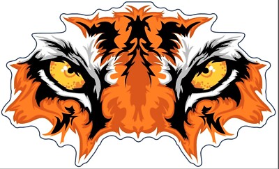 TIGER EYES DECAL STICKER 3M USA MADE TRUCK HELMET VEHICLE WINDOW WALL ...
