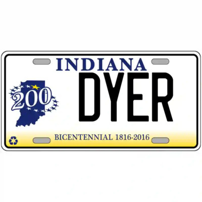 Dyer Indiana Bicentennial Metal Sign | eBay