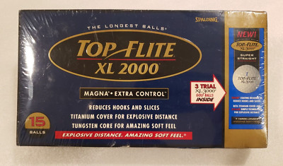 Spalding TOP FLITE XL 2000 MAGNA Extra Control 5 Sleeves Box 15 balls ...