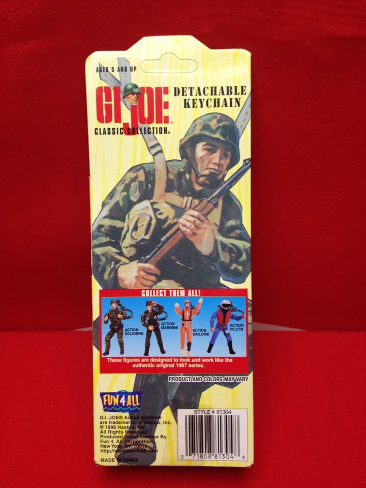 1964 GI JOE - 1998 Action Marine Detachable Keychain Classic Collection ...