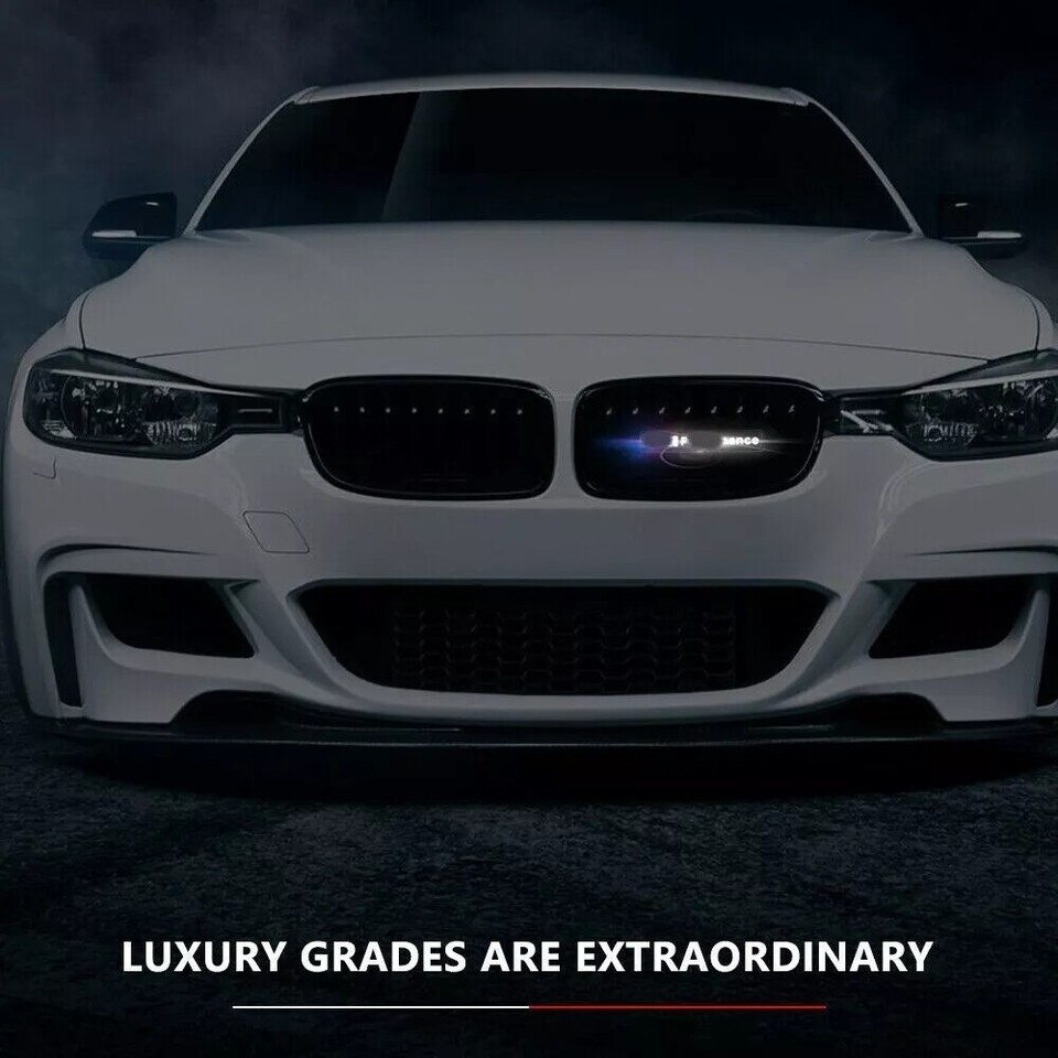 For BMW Front Grille Kidney Bumper Grilles M Performance Mark LED Light ...