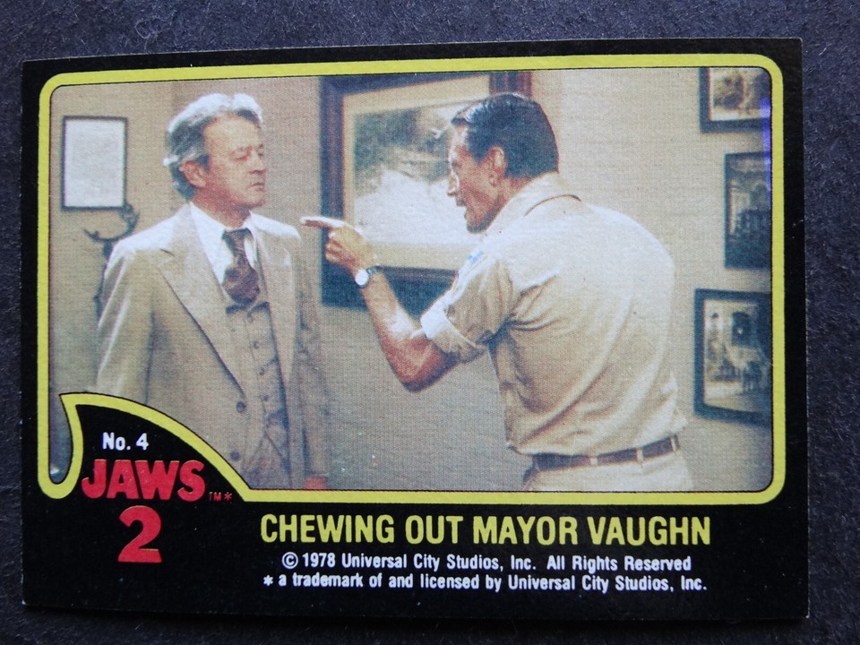 1978 Topps Jaws 2 Shark Movie Trading Card Complete Your Set You U Pick ...