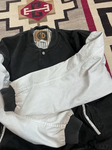 Vintage 90s MicroSoft Varsity Jacket Rare Black And White Size Xl ...