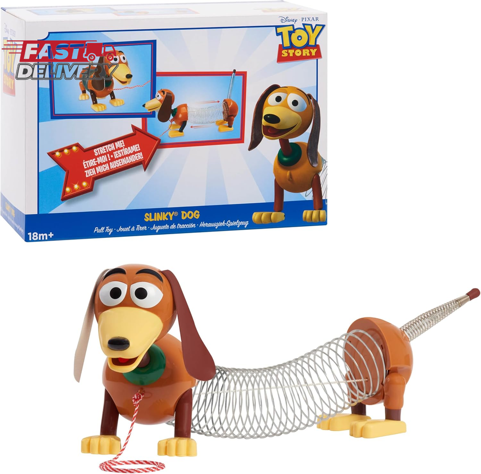 Disney•Pixar'S Toy Story Slinky Dog Pull Toy, Walking Spring Toy for ...