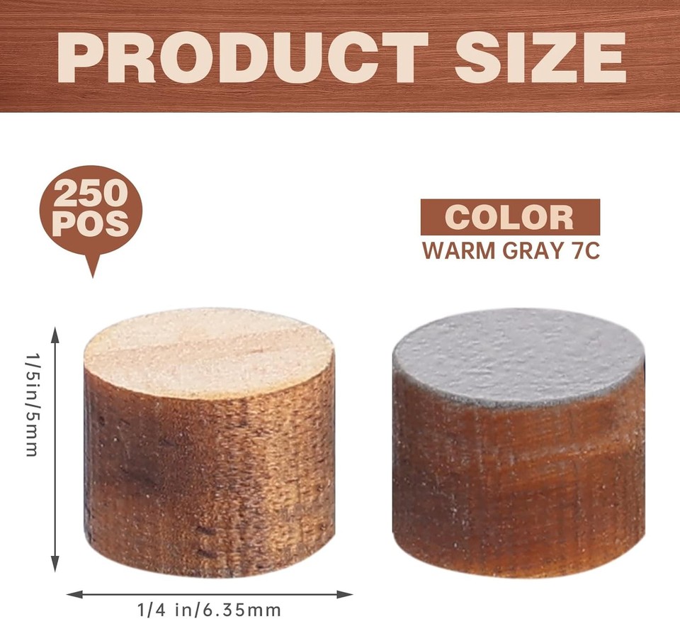 NEW 250 Pack 1/4" Composite Decking Plugs - Plug Deck Trex Composite ...