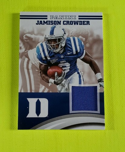 2015 Panini Duke Maillots #10 Jamison Crowder Bleu Jersey Trous Swatch ...