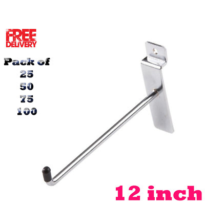 12 INCH SLATWALL SLAT BOARD HOOKS ACCESSORY SINGLE PRONG SHOP RETAIL ...