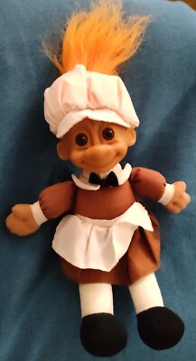 8" Troll French Maid Troll With Brown And White Uniform Russ Berries ...