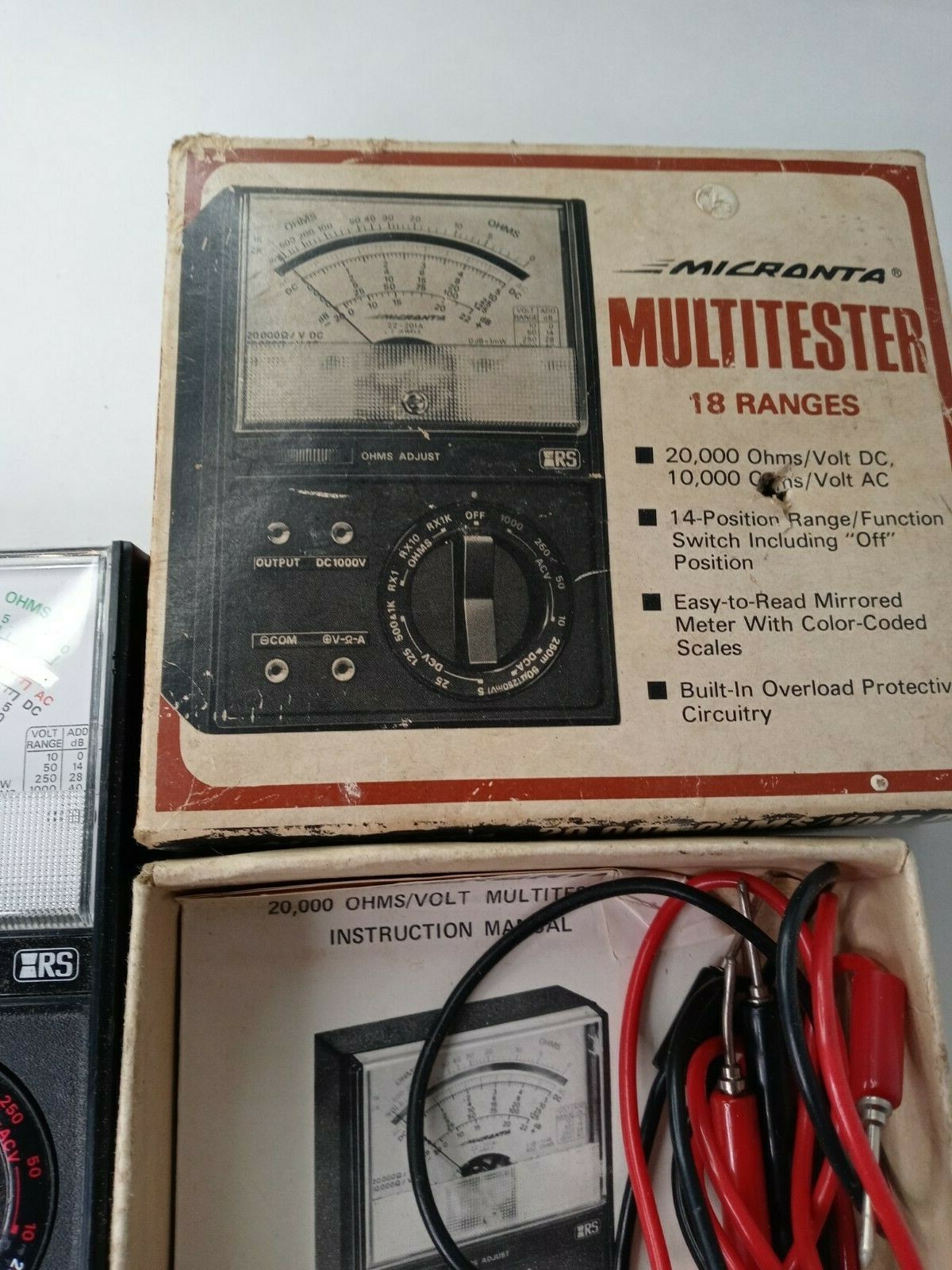 Vintage Micronta Analog Multimeter Multi Tester 22-201a RadioShack for ...