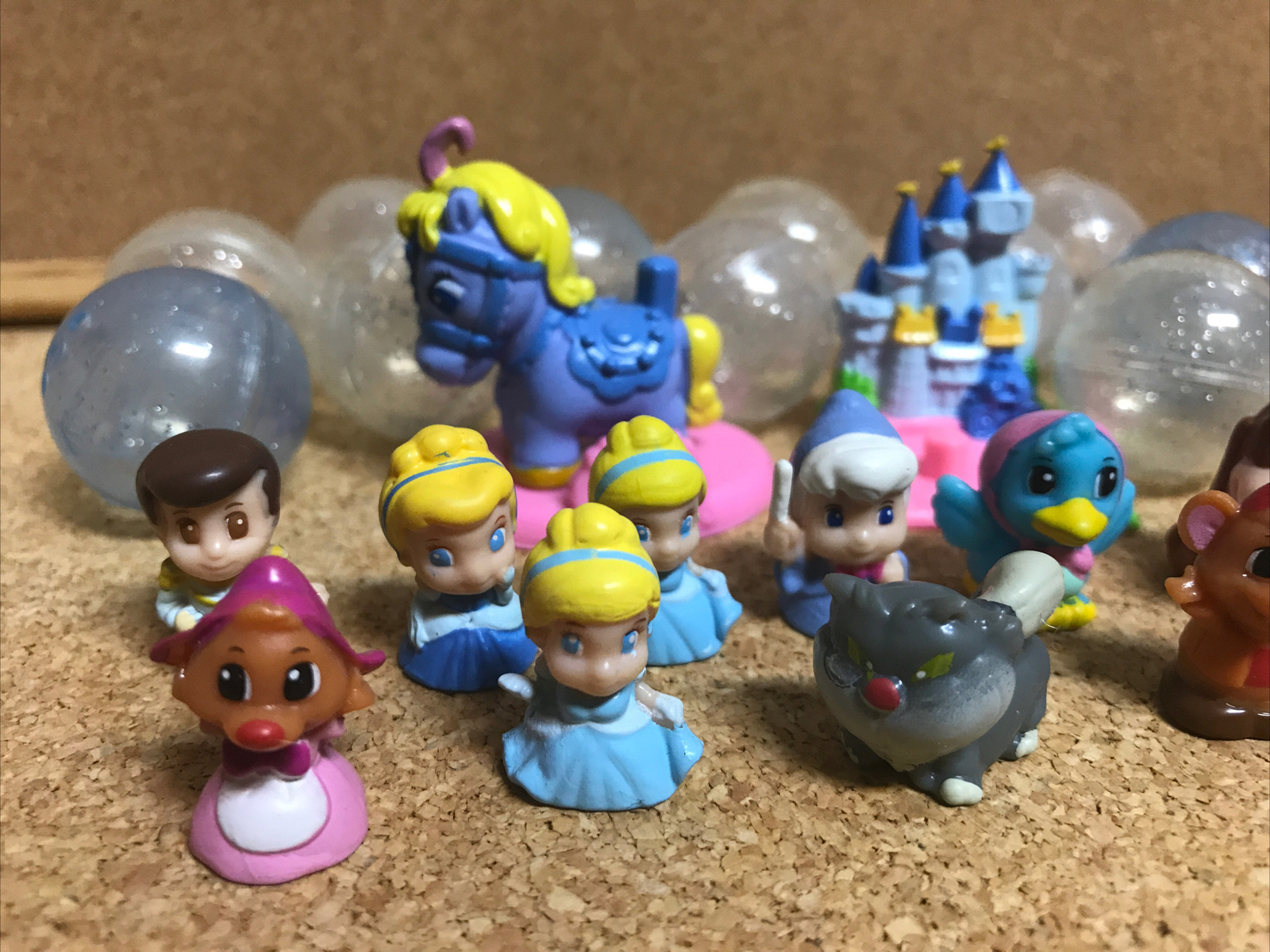 Disney Cinderella Squinkies Castle Horse Fairy God Mother Prince Mice ...