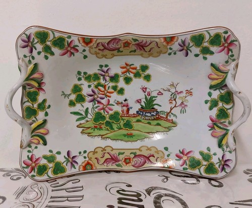 Antique Spode New Stone Serving Dish with Floral Chinoiserie Design ...