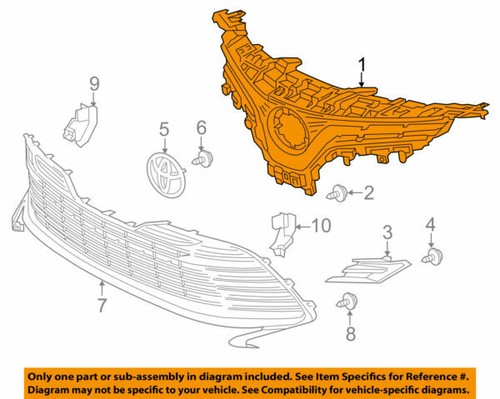 53101-33410 Toyota Grille, radiator 5310133410, New Genuine OEM Part | eBay