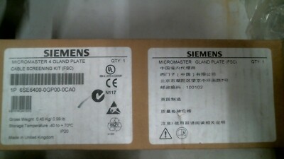 SIEMENS 6SE6400-0GP00-0CA0 MICROMASTER 4 GLAND PLATE CABLE SCREEN KIT ...