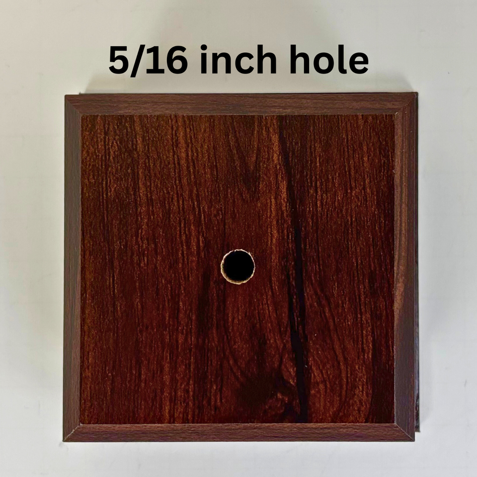 Display Base Pedestal Cherry Finish Square Stand Blank for Trophies ...