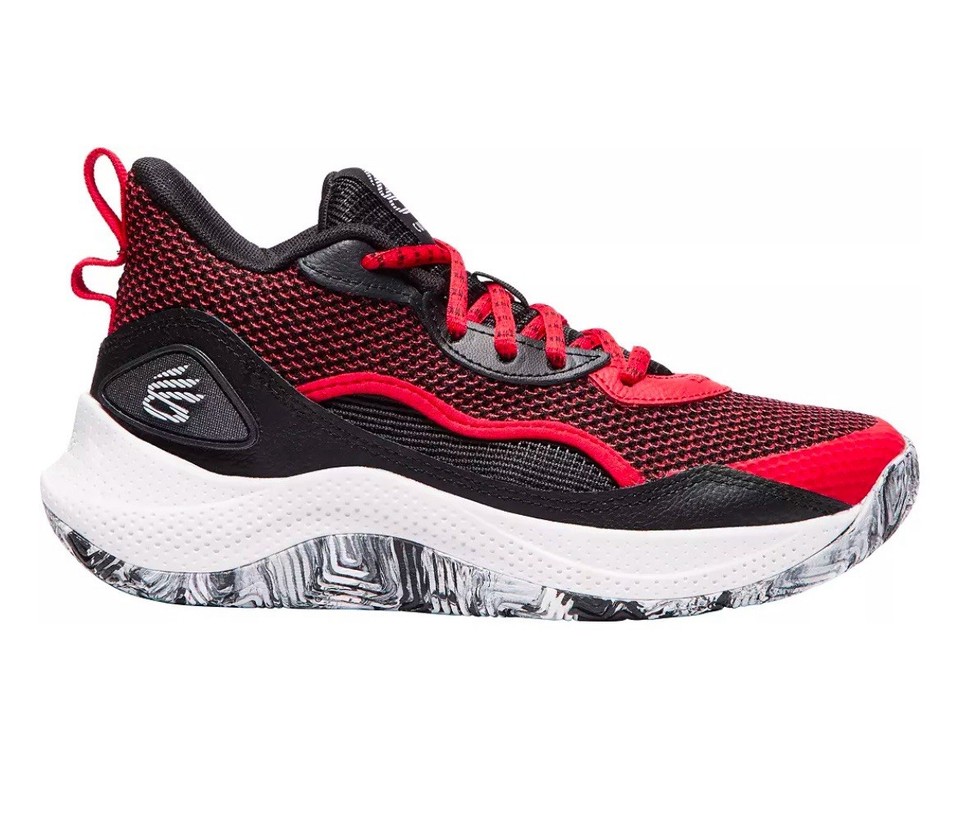 Under Armour grade school Curry 3Z 24 Basketball shoes red black boy 13 ...