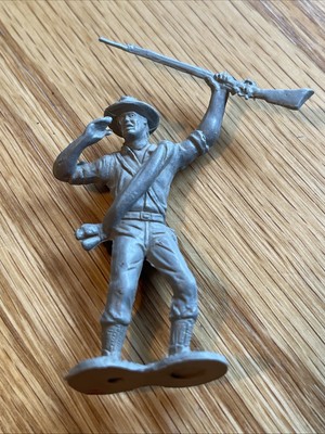 Marx Battle of blue and gray playset figure signal caller Yelling | eBay