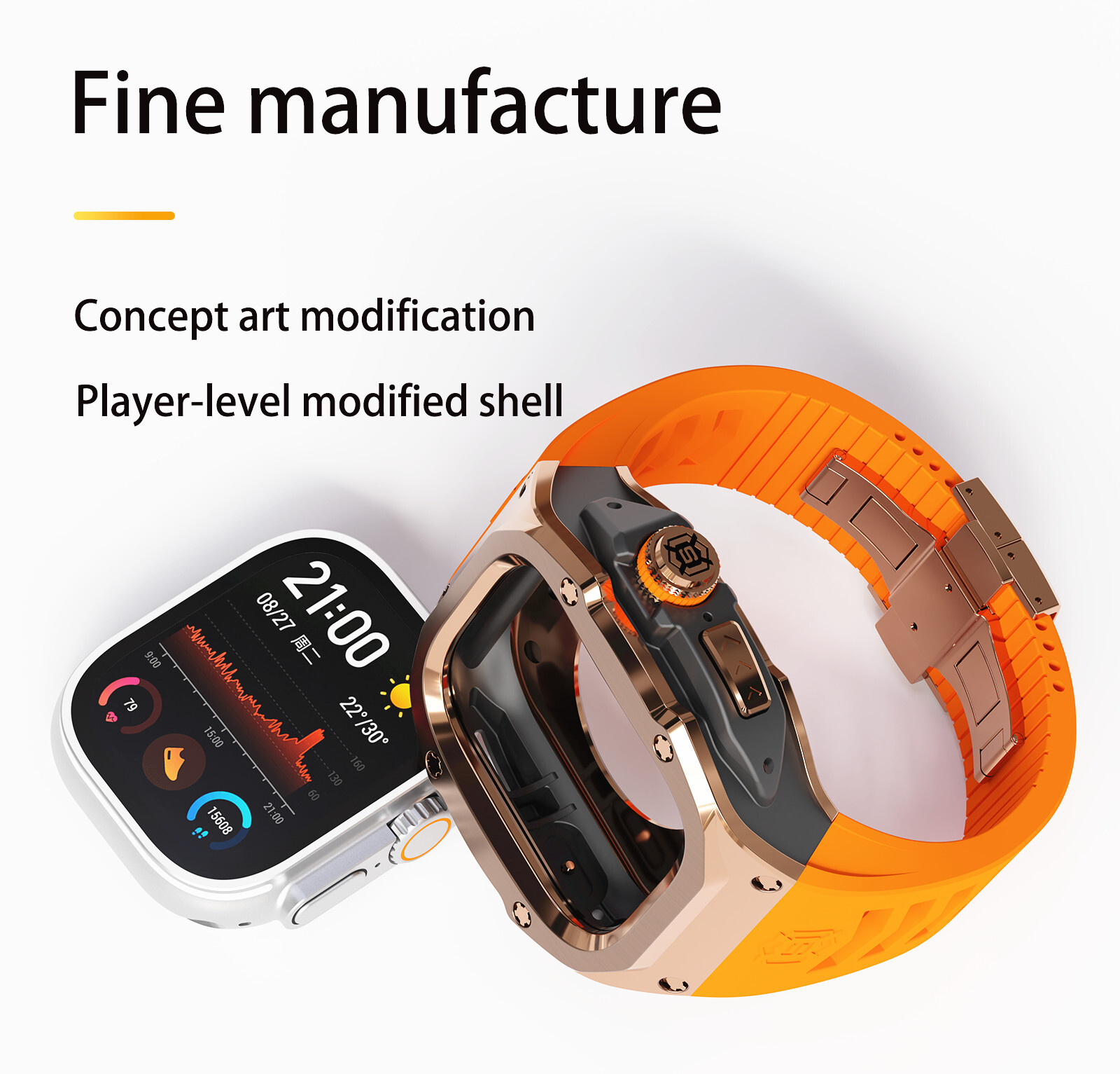 Modification Kit Stainless Steel Case For Apple Watch Ultra / 2 49mm ...