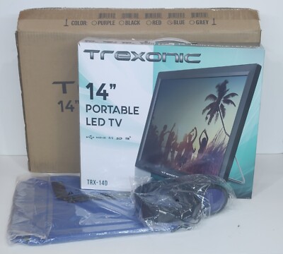 Trexonic 14” Blue Portable Widescreen LED TV TRX-14D HDMI AV SD USB | eBay