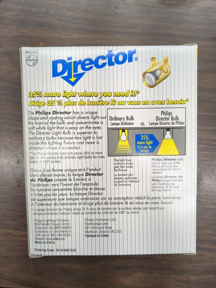 Vtg Philips 60 Soft White Director Bulbs 60 Watt Hi Hats Art (2 Pack ...