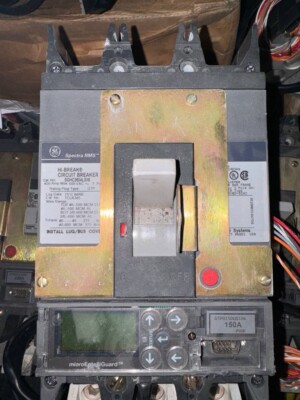 GE SPECTRA SGHC3604L3X6 3P Trip RMS 150A 600V LSI FRAME 400A CIR ...