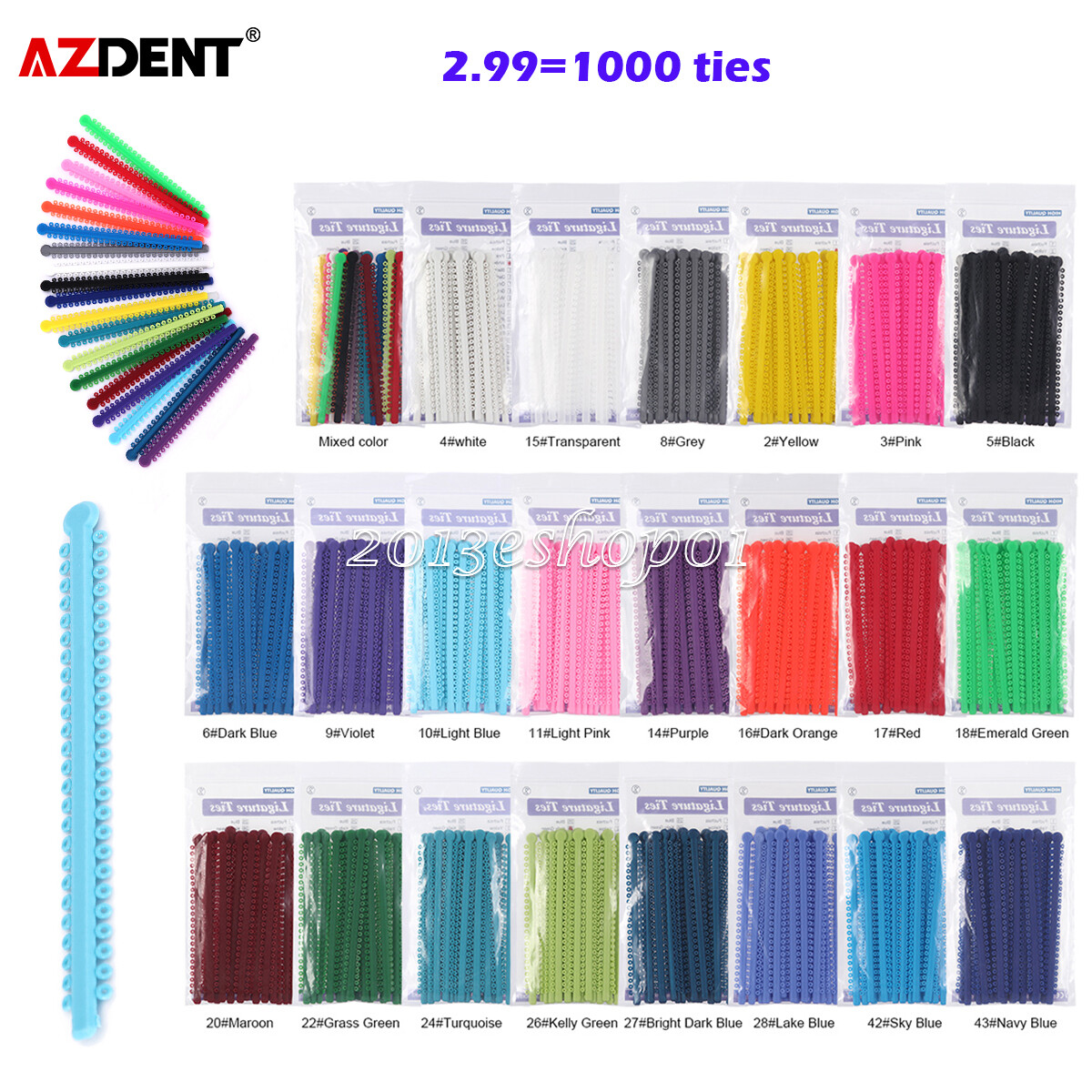 Colored Braces Rubber Bands