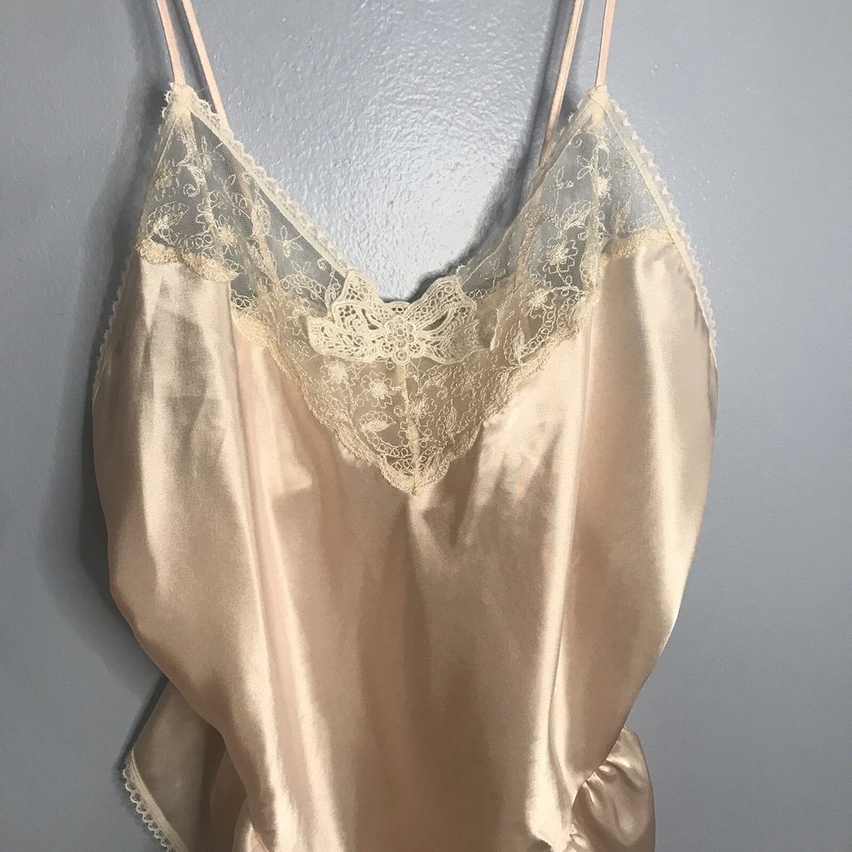 Vintage Escapades Glossy Liquid Satin Lace Flutter Teddy Lingerie ...