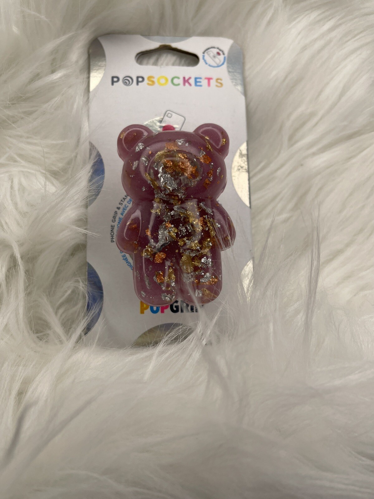 Rare Colorful Splash Teddy Bear Inspired Pop Socket Swappable Custom ...