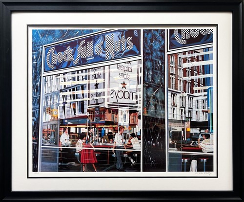 Ken Keeley "Chock Full O'Nuts" Hand Signed & # FRAMED Art New York City ...